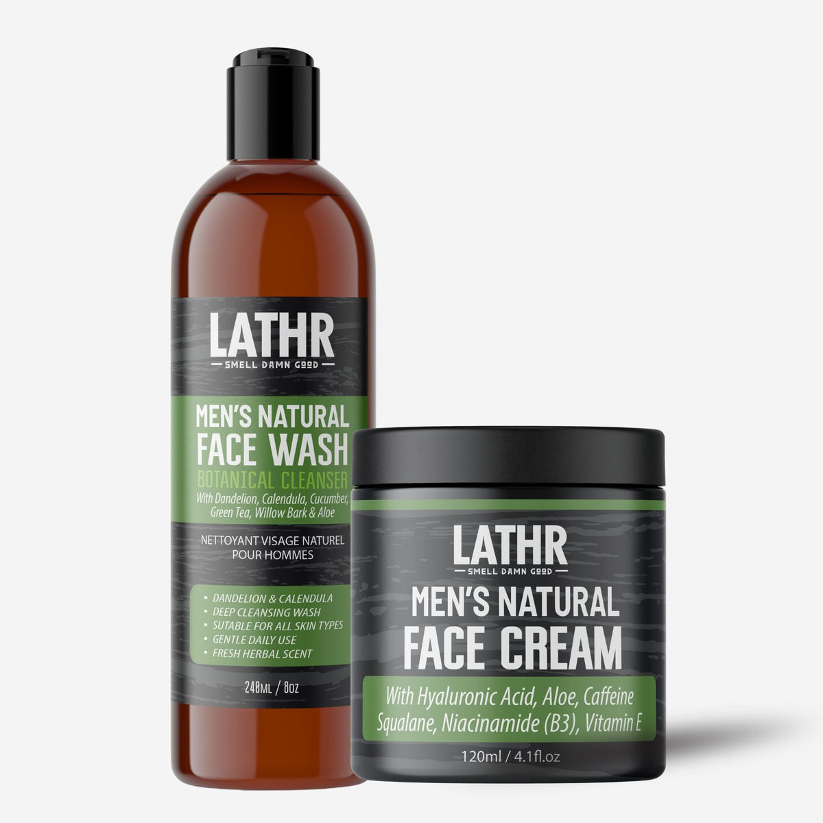Lathr Face Wash Kit | All-Natural Face Wash & Cream for Daily Skincare ...